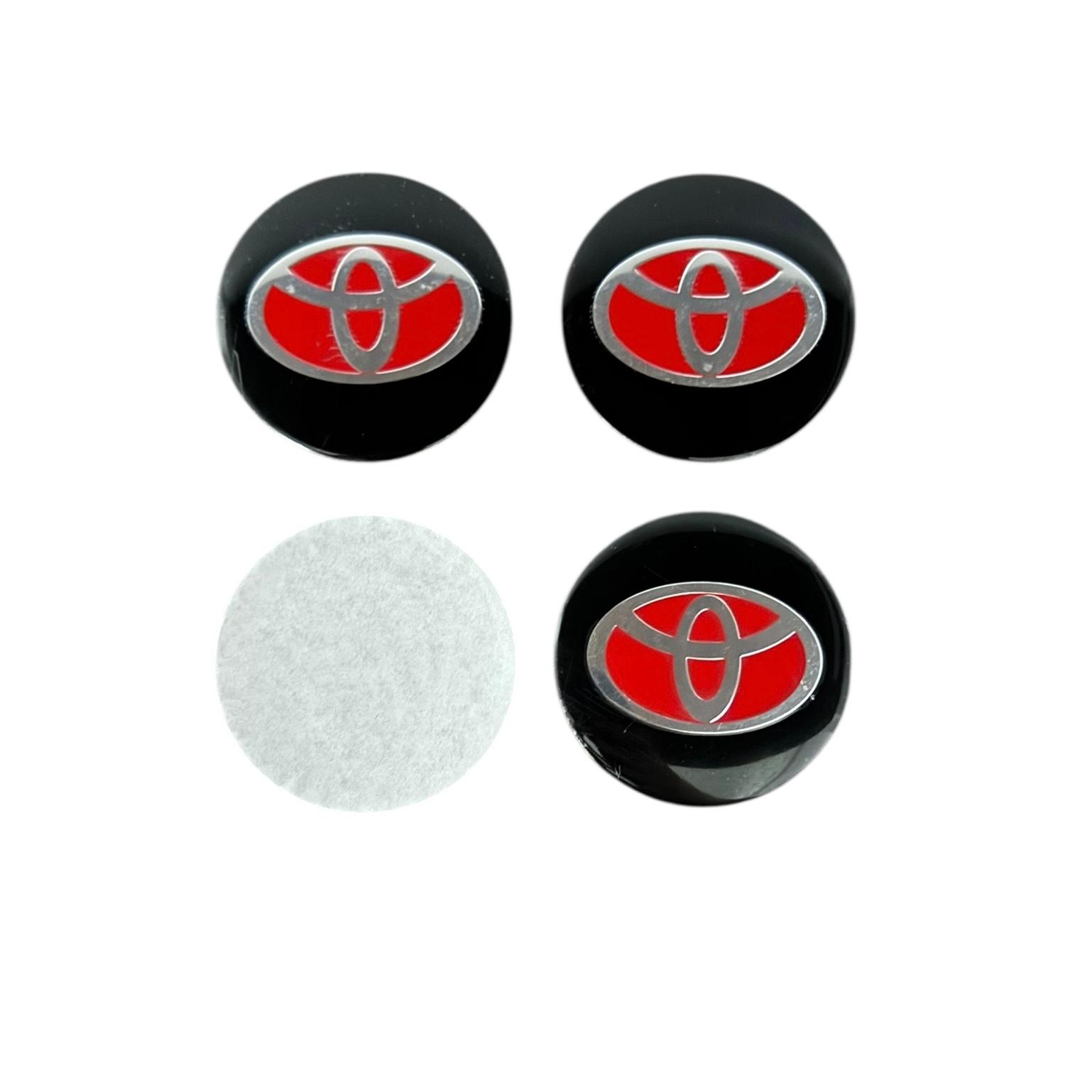 Set 4 embleme stickere abtibild Maf Toyota autoadezive 56mm, Negru Rosu ...