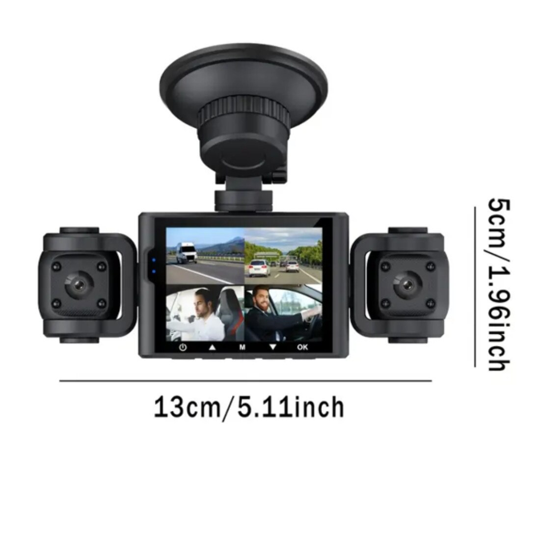 Camera video auto DVR, EM-S7, 4 lentile - vizibilitate completa ...