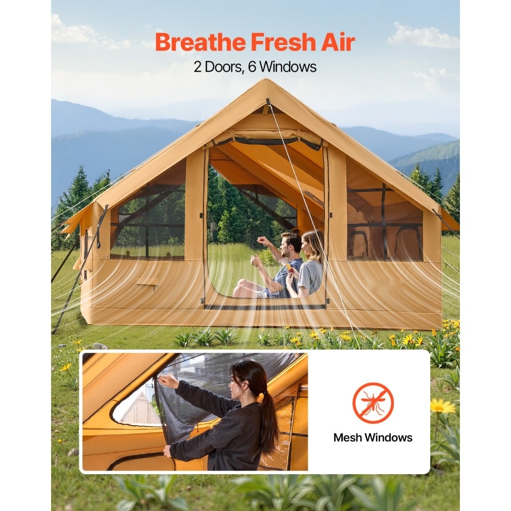 Cort Gonflabil pentru Camping, Model Glamping, pentru 5-8 Persoane ...