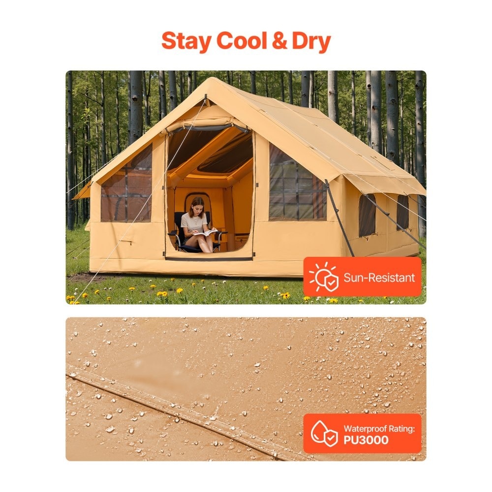 Cort Gonflabil pentru Camping, Model Glamping, pentru 5-8 Persoane ...