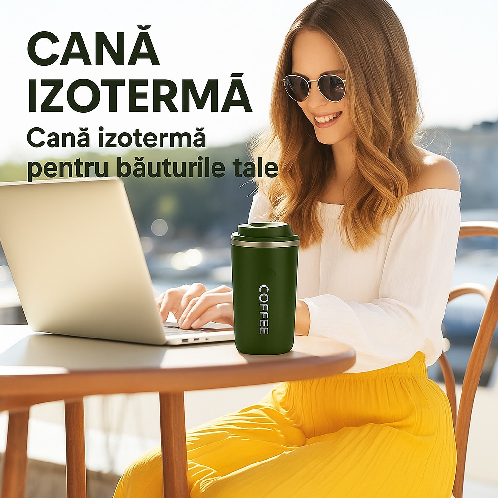 Cana Termos Smart display DIGIMAT®, afiseaza temperatura, fara scurgeri ...