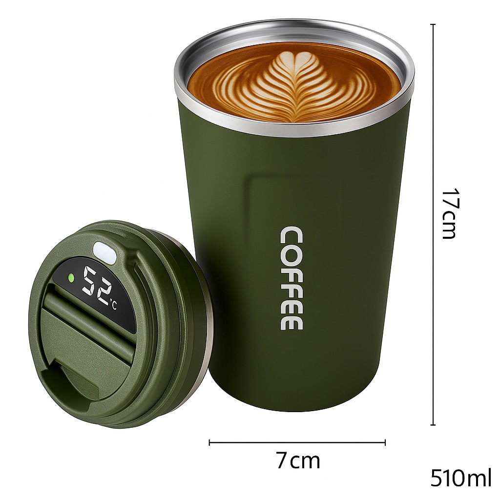 Cana Termos Smart display DIGIMAT®, afiseaza temperatura, fara scurgeri ...