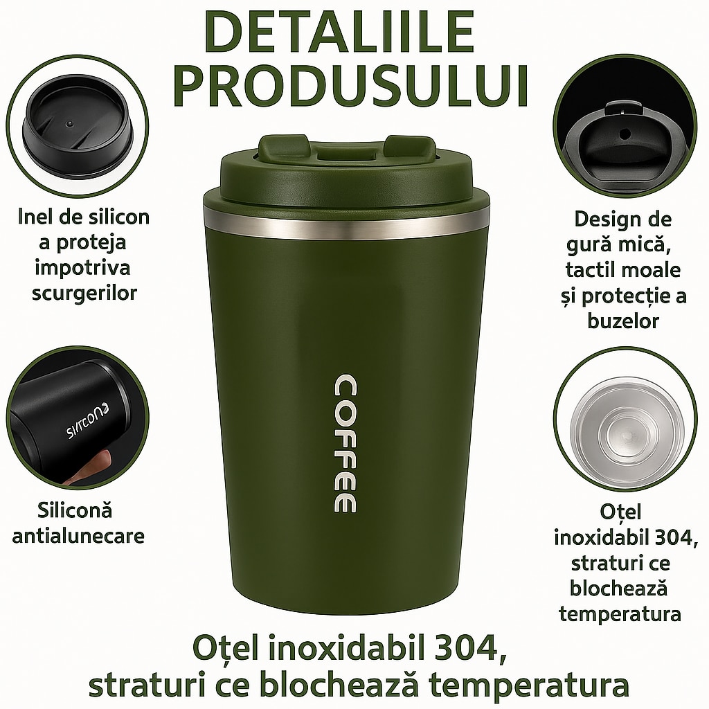 Cana Termos Smart display DIGIMAT®, afiseaza temperatura, fara scurgeri ...