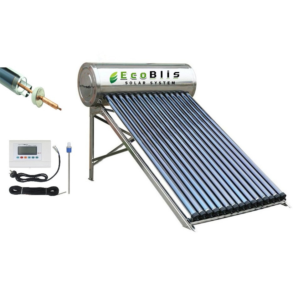 Panou solar apa calda Presurizat 100L ECOBLIS + Controller + Rezistenta ...
