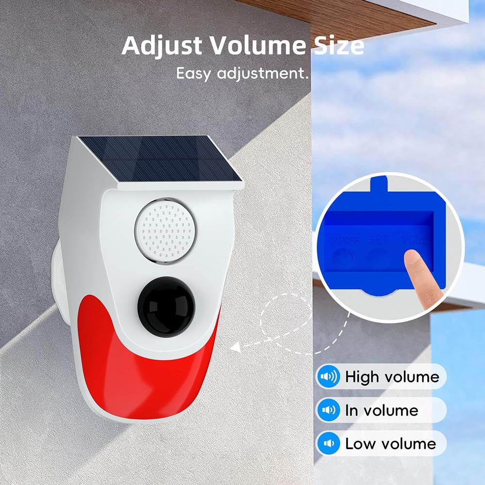 Kit Alarma Solara cu Senzor de Miscare, Noonedibs, Sirena de alarma in ...