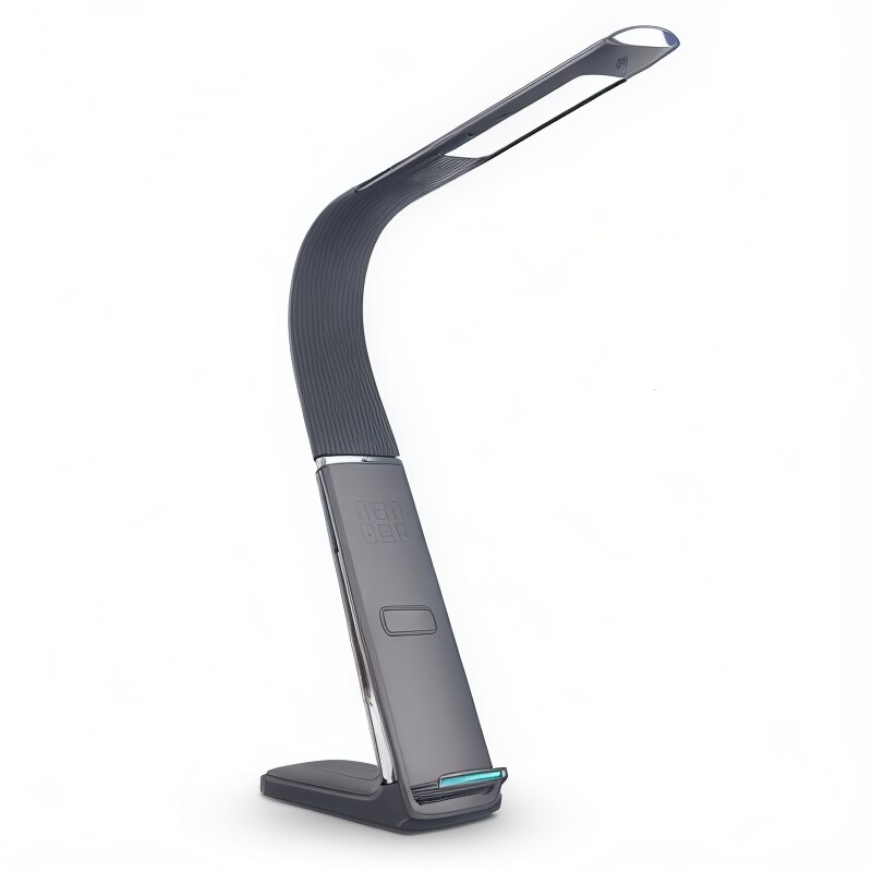 Veioza LED, neagra, incarcare wireless, ajustabila, 145x65x130mm, negru ...