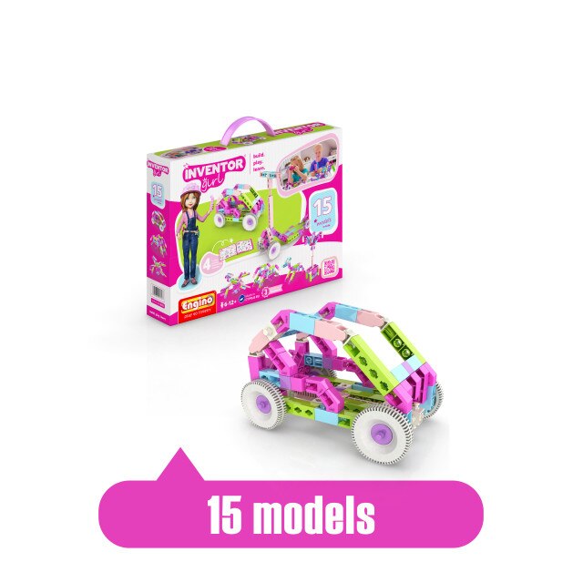 Joc de constructie creativ, ENGINO Inventor Girl 15 modele - eMAG.ro