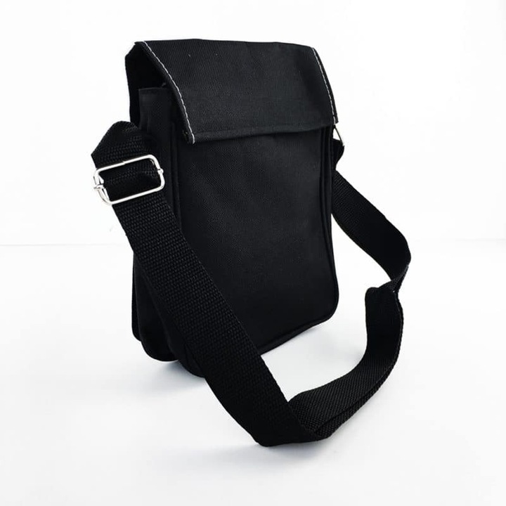 Geanta personalizata babymonster logo drip, negru, 18x20x6 cm - eMAG.ro