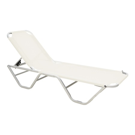 Sezlong Model Dessie, Alb, 56x188x30 cm - eMAG.ro