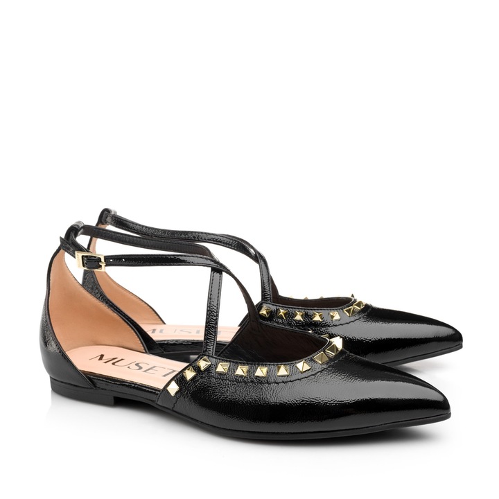 Balerini dama, Musette, BLAKE A10, Piele lacuita, Negru - eMAG.ro