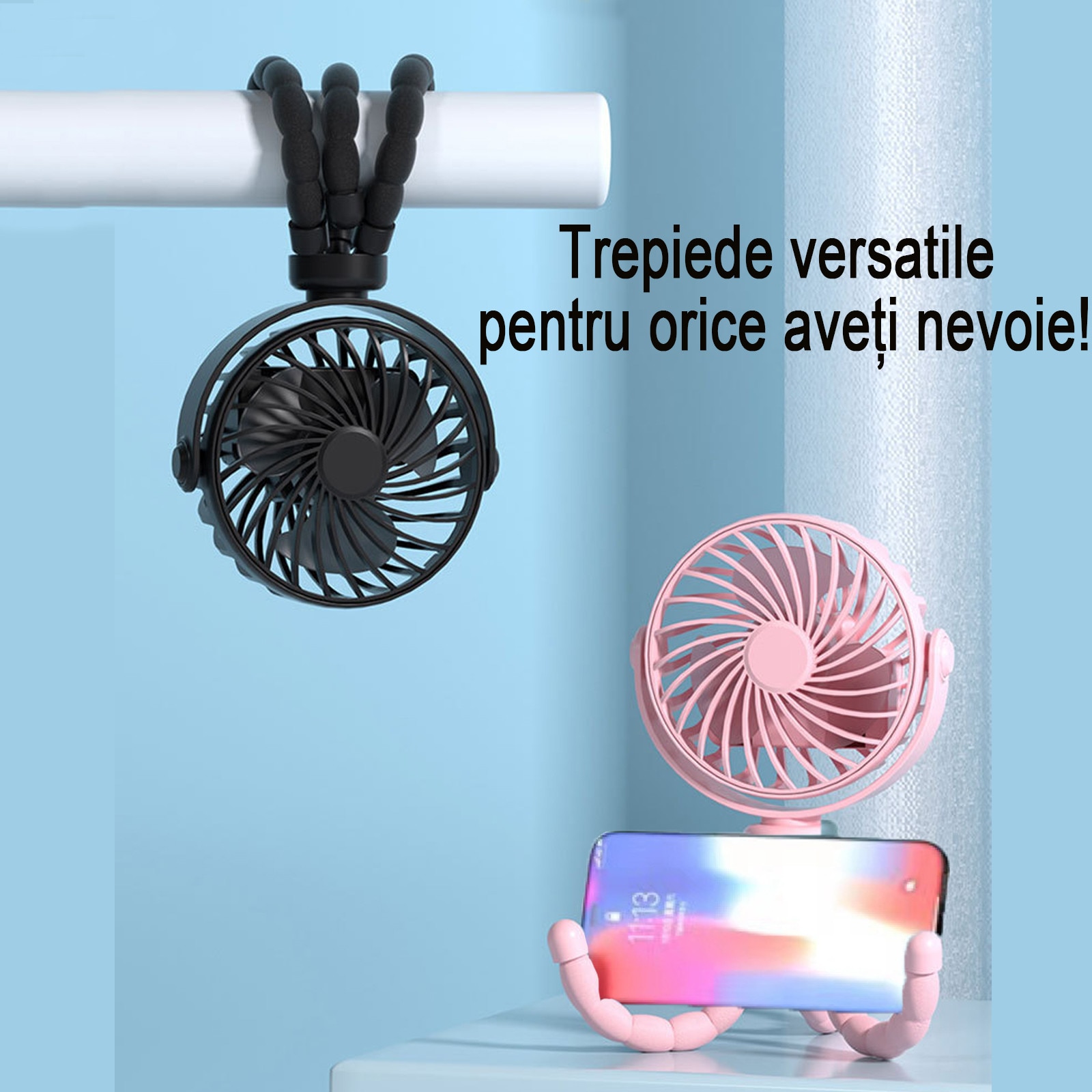 Trei viteze ventilator mic cos desktop in aer liber caracatita mini ...