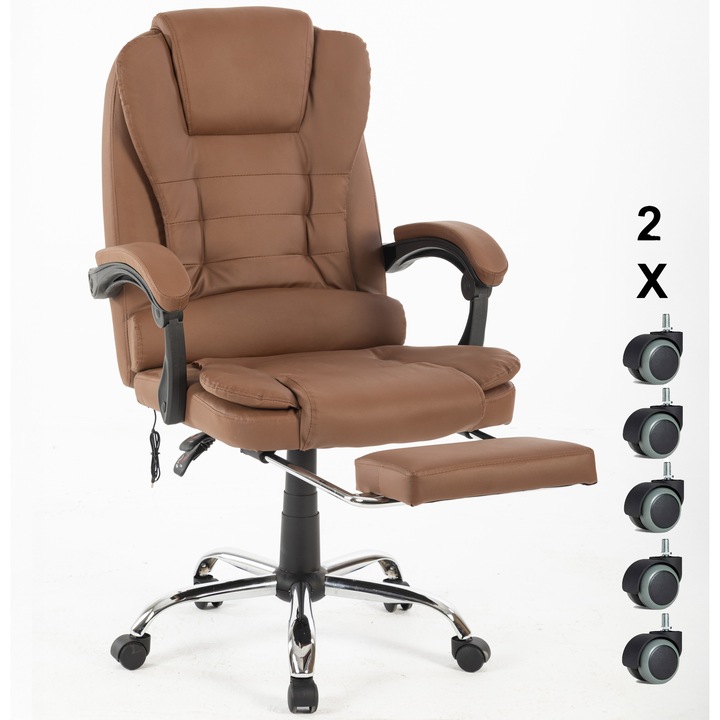 Scaun De Birou Directorial Ergonomic KD Home® ErgoLux Prime, Masaj ...