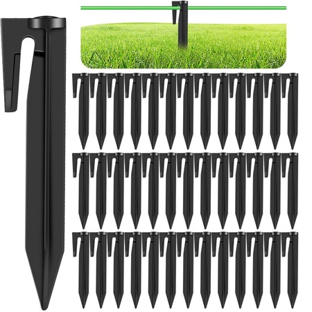 Set 200 tarusi de ancorare pentru gazon, FngyuyeUIB, plastic, 8.5cm ...