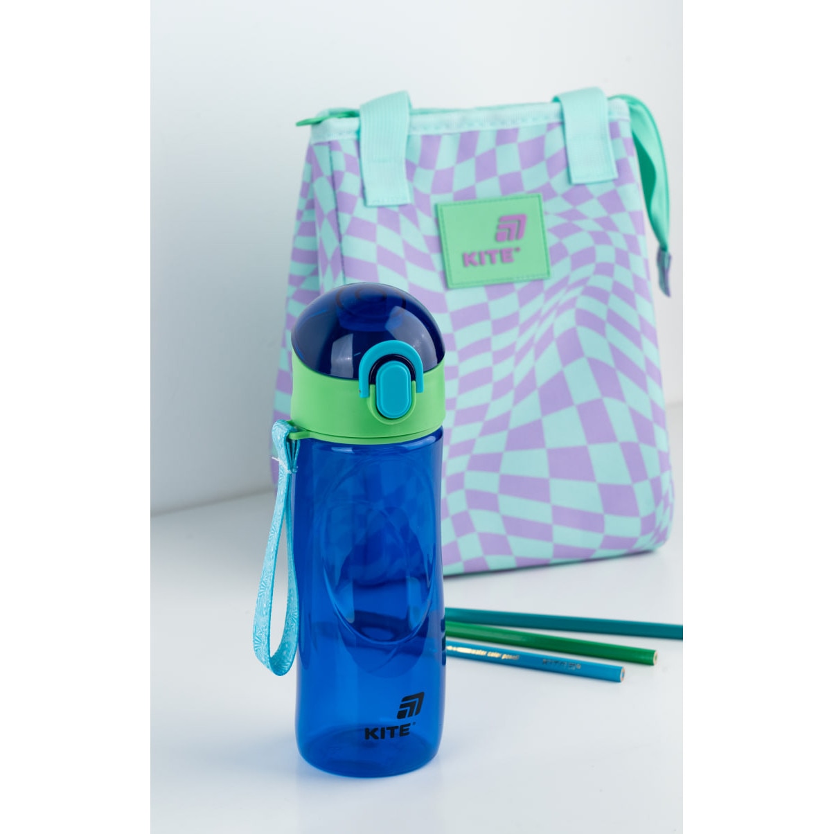 Sticla de apa pentru copii, fara BPA, Kite, 530 ml, tritan, cu maner ...