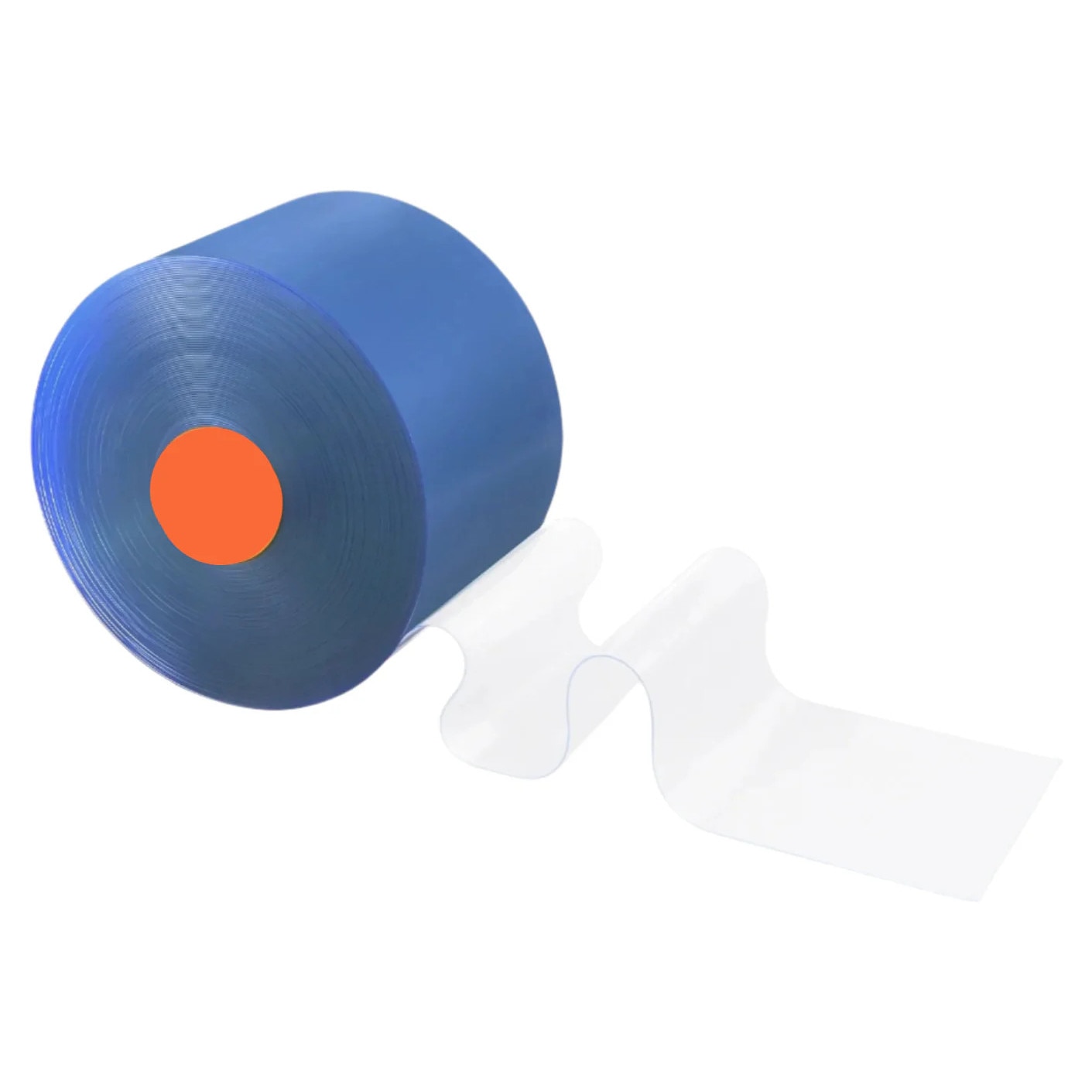 PVC szalagfüggöny, 22, 5 m x 30, 5 cm, átlátszó sima műanyag, átlátszó ...