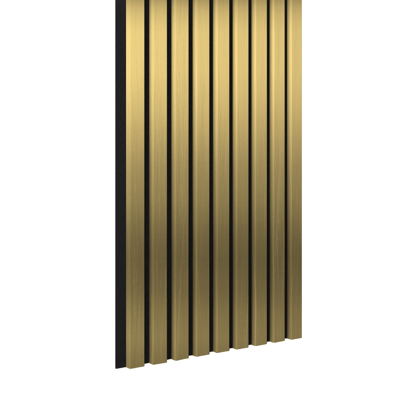Riflaj MDF decorativ LDA PREMIUM de tip Panou Acustic, Gold, 260x40 cm ...