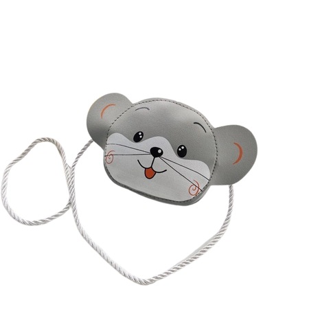 Geanta copii, model animal, piele PU, design jucaus, gri - eMAG.ro