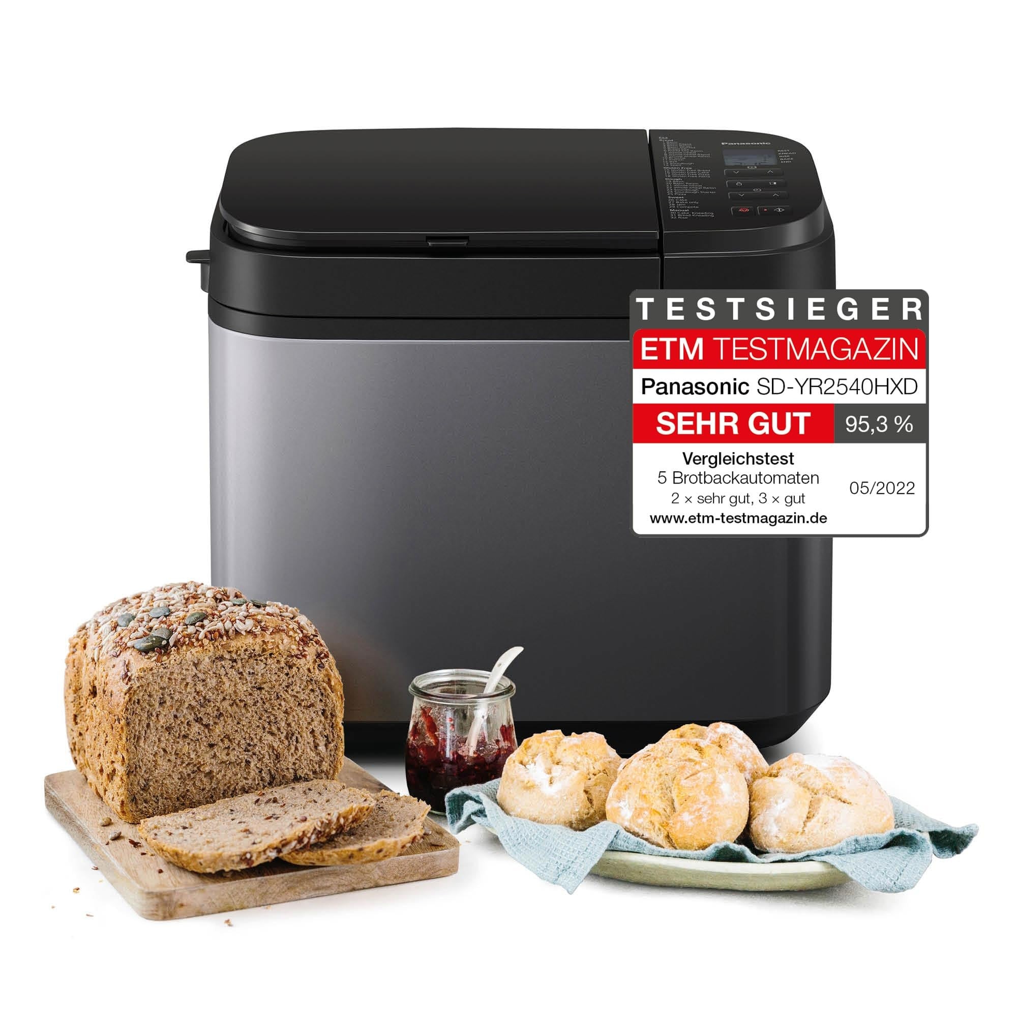 Masina de facut paine Panasonic Sd-Yr2540, automata, gri, 900g, 800W ...