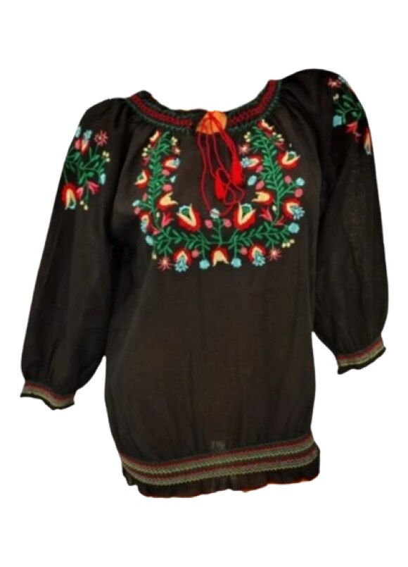 Ie traditionala, pentru femei, Negru-multicolor - eMAG.ro