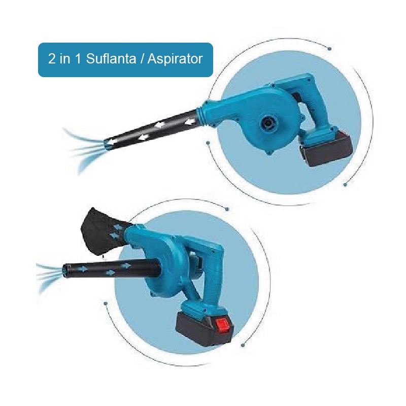 Suflanta Frunze Profesionala SUPER TRENDS®, 2 acumulatori 48V ...
