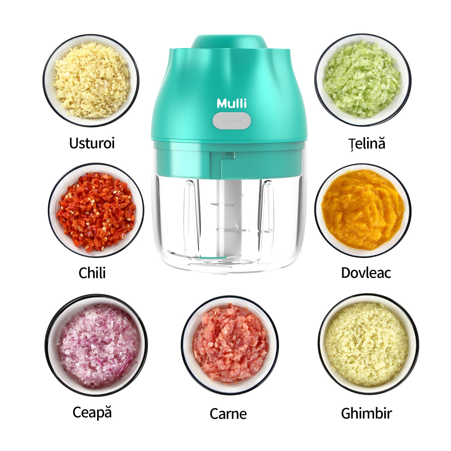 Tocator electric Mulli S-01, 250ML, lame inoxidabile fara BPA, pentru ...