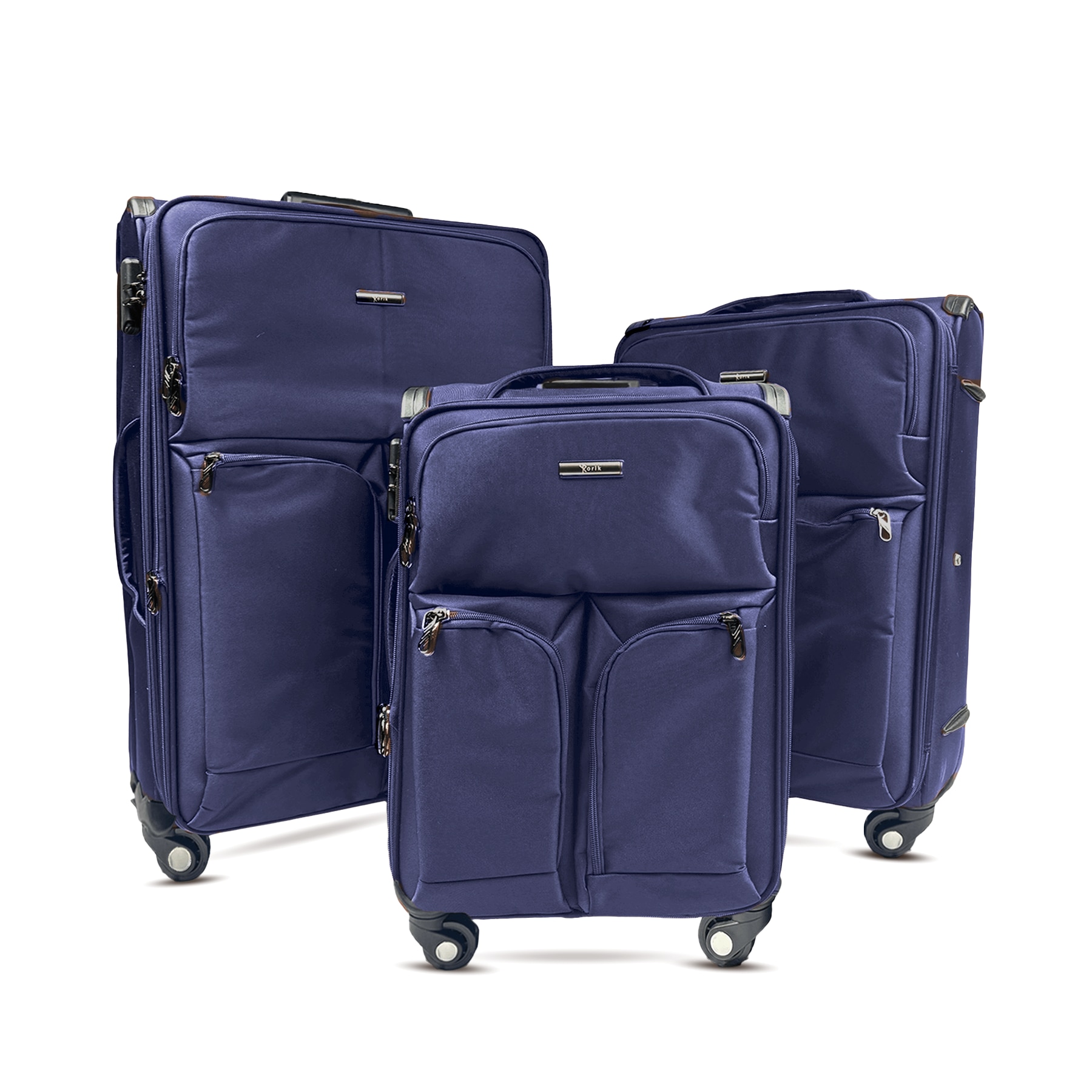 Set 3 Trolere cabina si voiaj textil, Rorik® Explorer, 20/24/28 inch ...
