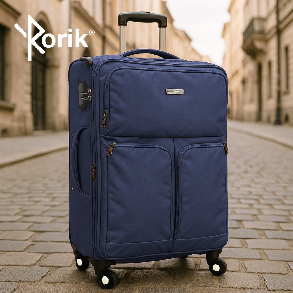 Set 3 Trolere cabina si voiaj textil, Rorik® Explorer, 20/24/28 inch ...