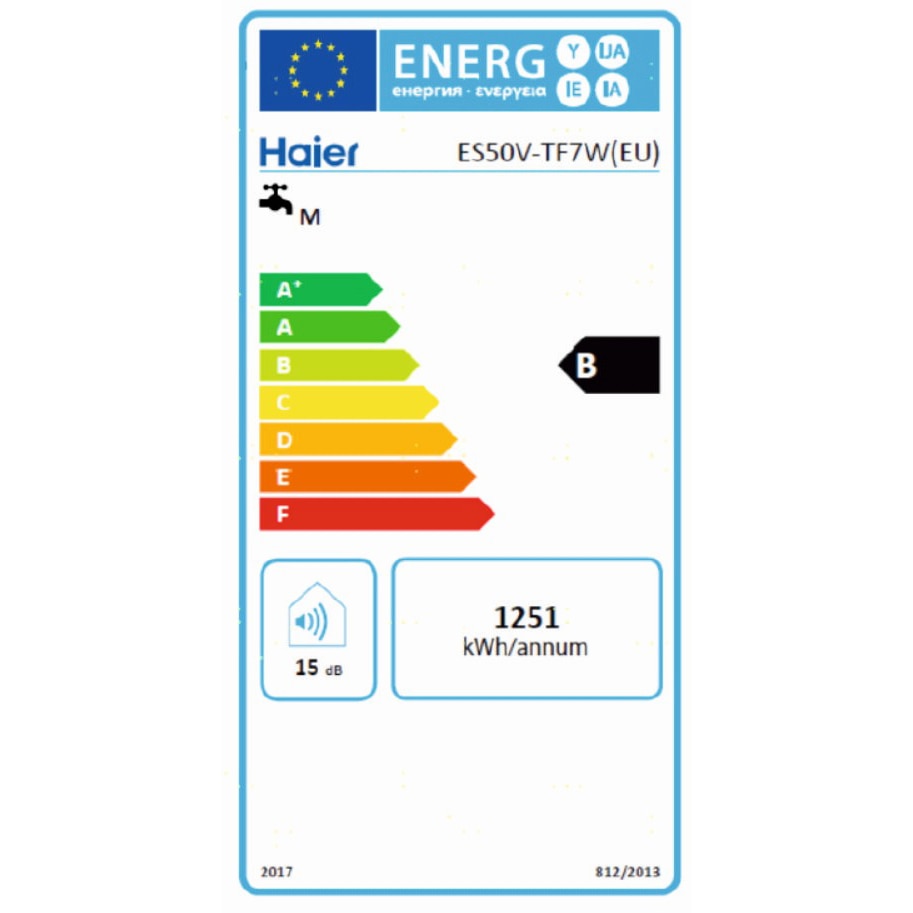 Boiler electric flat Haier ES50V-TF7W(EU), Wi-Fi, 50 litri, 3000W, 8 ...