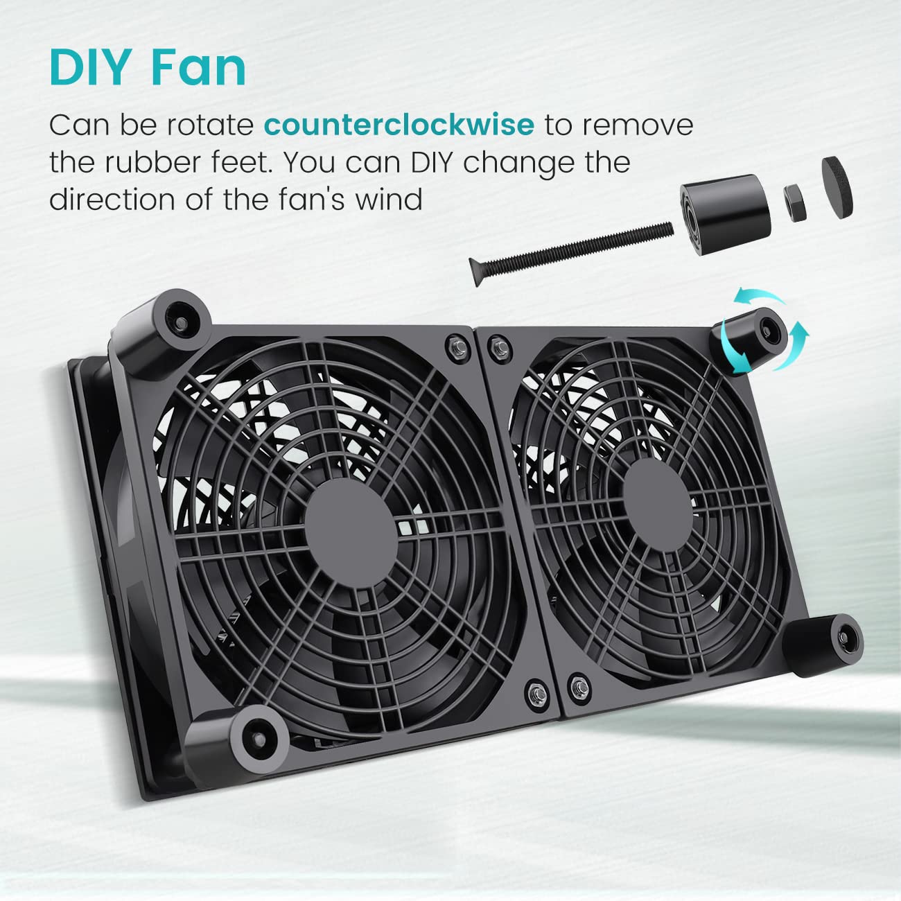 Set 2 Ventilatoare USB duale de 120 mm 5V, ventilator de racire cu flux ...