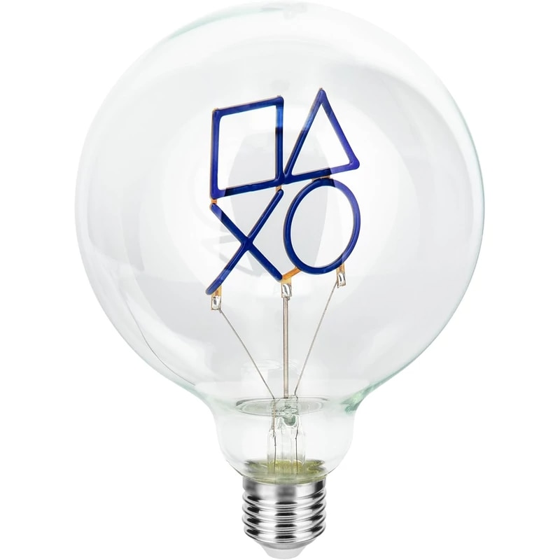 Bec LED Neon PlayStation, Paladone, E27, 1W, lumina albastră ...