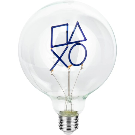 Bec LED Neon PlayStation, Paladone, E27, 1W, lumina albastră ...