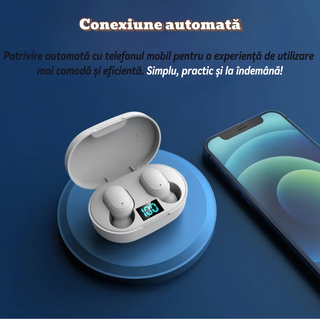 Casti wireless bluetooth, Audio, Fara fir, Bluetooth 5.4, Autonomie 80 ...