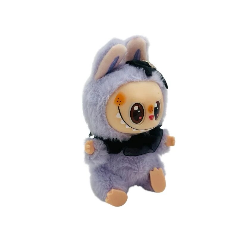 Animalut de plus lila Labubu tip breloc 12cm Baobao – accesoriu moale ...