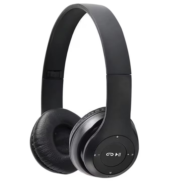 Casti Wireless P47 Bluetooth 5.0, Stereo Headphones, FM Radio, Port ...