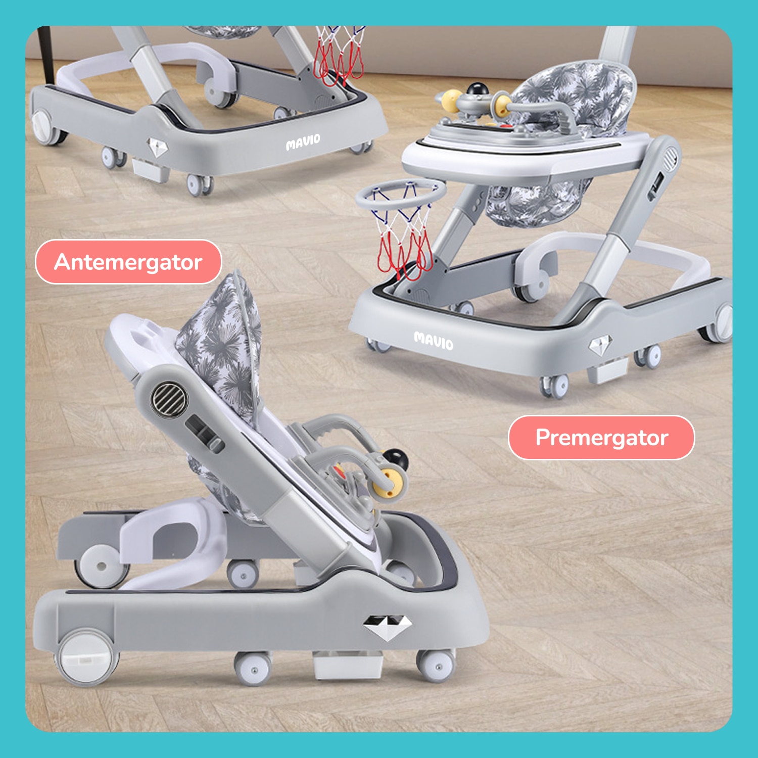 Premergator Copii 2 in 1 Mavio®, Model MyRide, Rotobil pentru Bebelusi ...