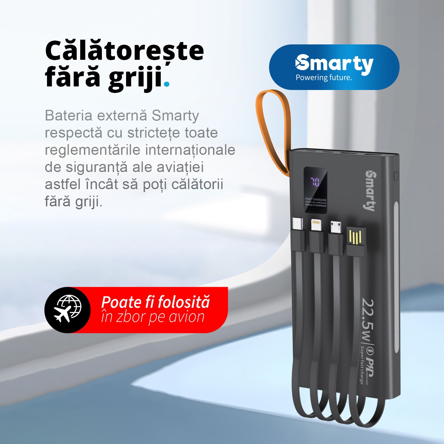 Acumulator si baterie externa Smarty® S511 Max Power, Tehnologie High ...