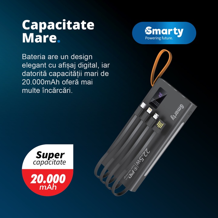 Acumulator si baterie externa Smarty® S511 Max Power, Tehnologie High ...