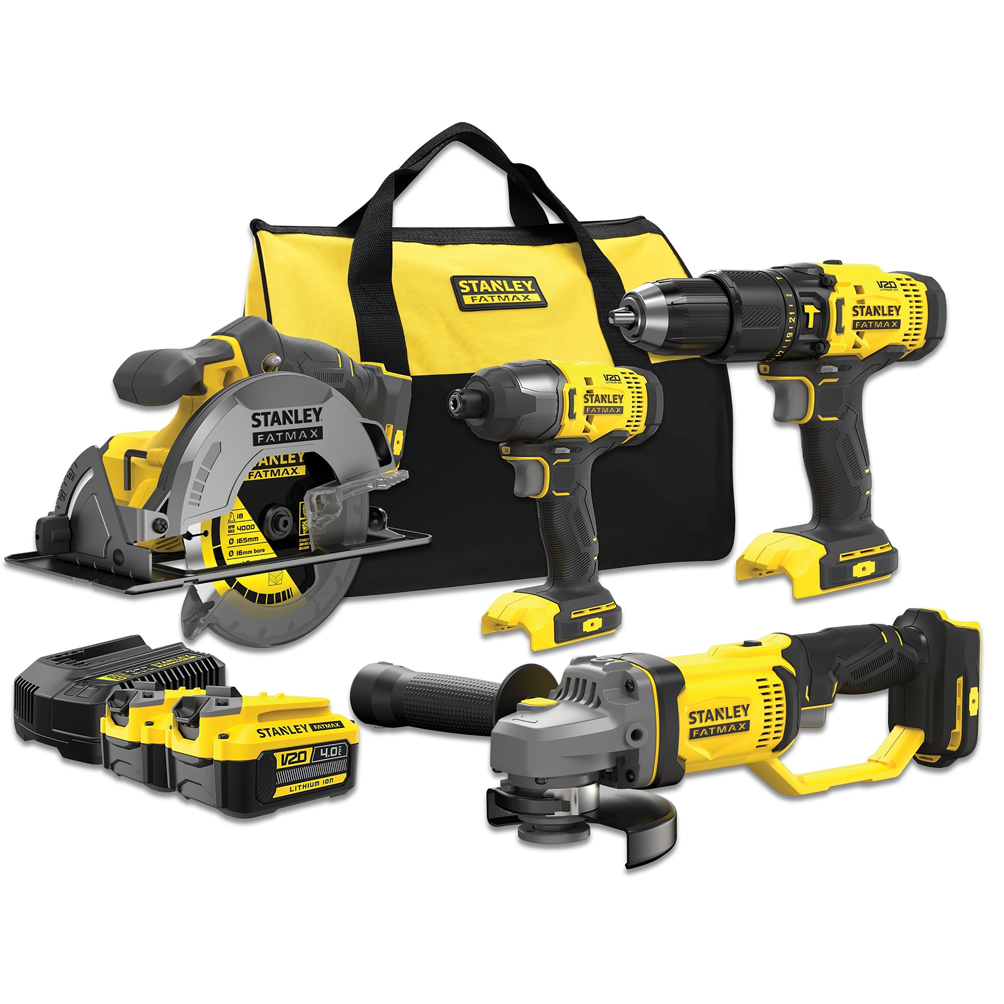 Set 4 scule profesionale STANLEY FatMax SFMCK469M2, 18V V20, brushless ...