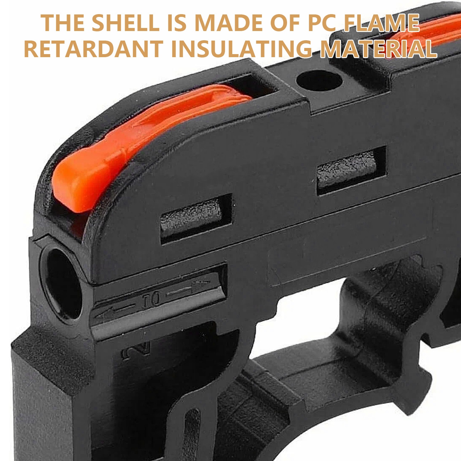 Set de 20 terminale de cablu, qipuneky, rezistente la flacara, negru, 0 ...