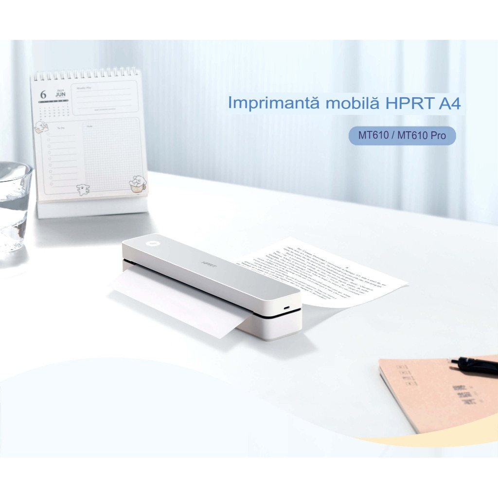 Mini Imprimanta A4 Termica Portabila ALQUALITY® MT610 Pro – 300 DPI ...