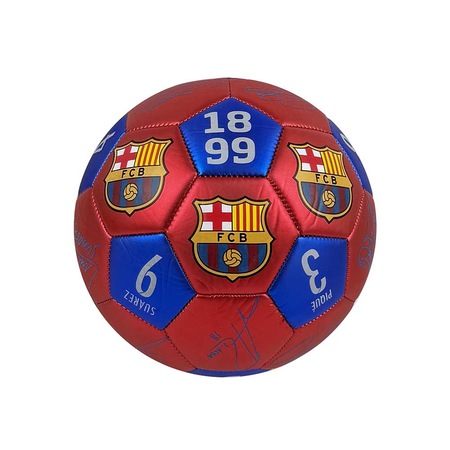 Minge de fotbal, FC Barcelona, piele ecologica, cu semnaturile ...