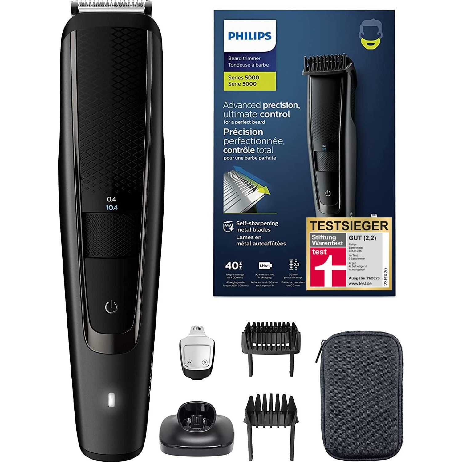 Aparat de Tuns Barba Philips Bt5515/15, 40 Setări, Autonomie 90 minute ...