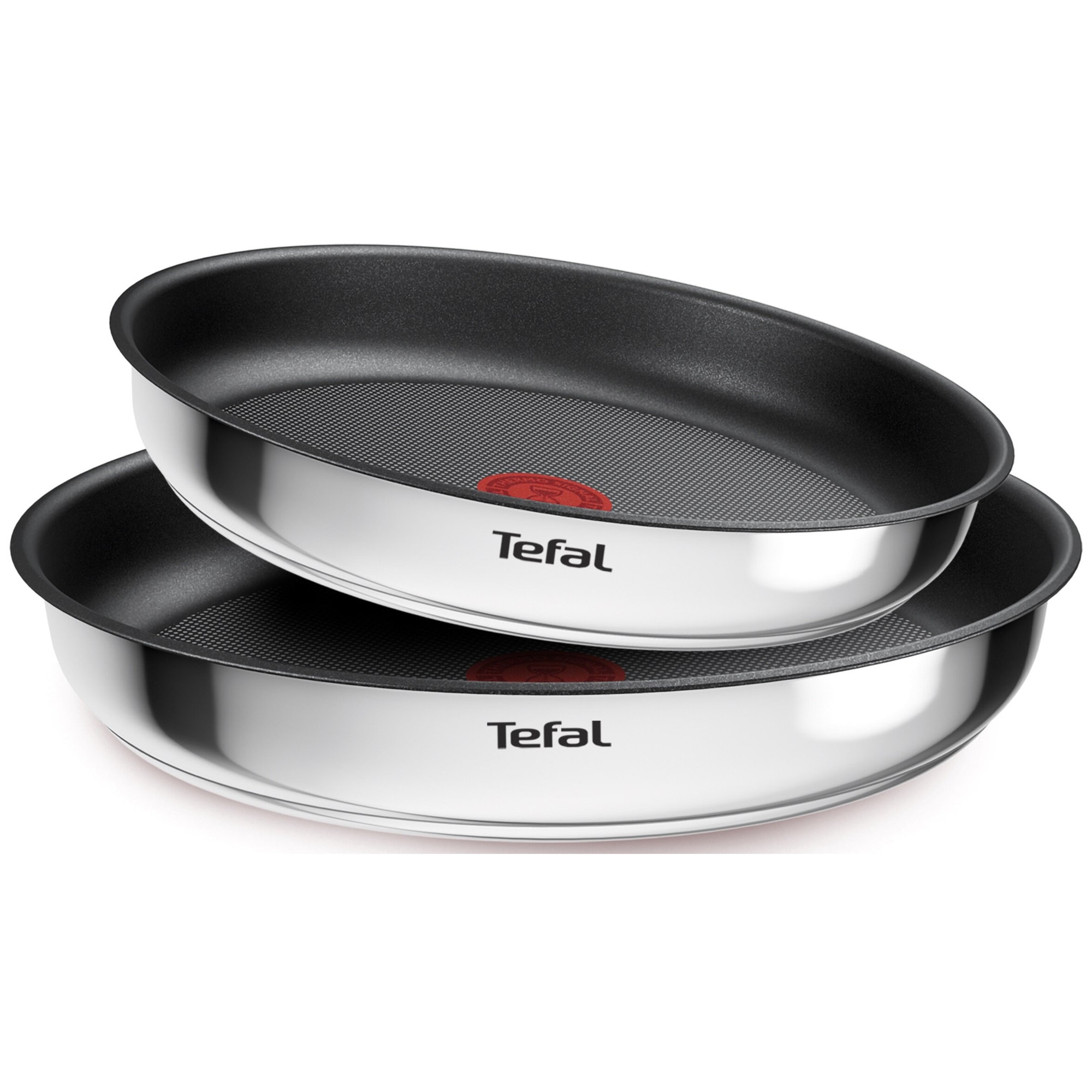 Set 2 tigai, Tefal, inox, 22/26cm, argintiu - eMAG.ro