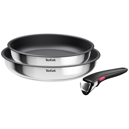 Set 2 tigai, Tefal, inox, 22/26cm, argintiu - eMAG.ro