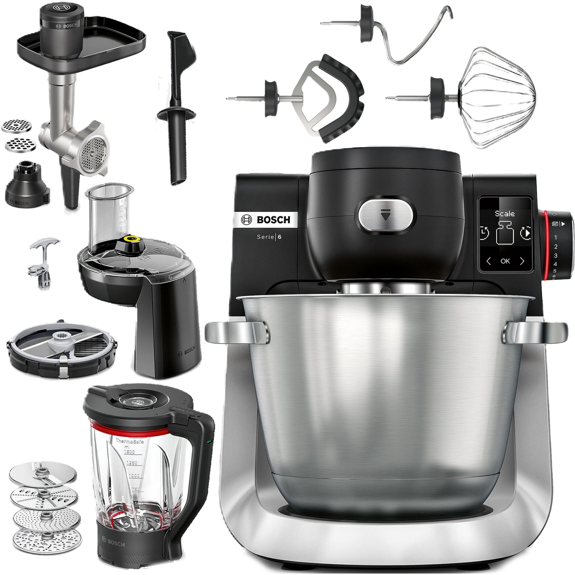 Robot de bucatarie Bosch MUMS6ZS38, planetar, cu blender, functie de ...