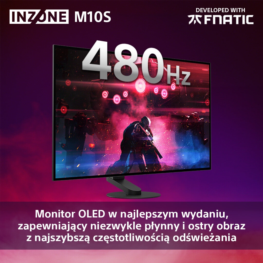 Монитор Sony Inzone M10S 26.5" OLED 2560x1440px 480Hz, черен - eMAG.bg