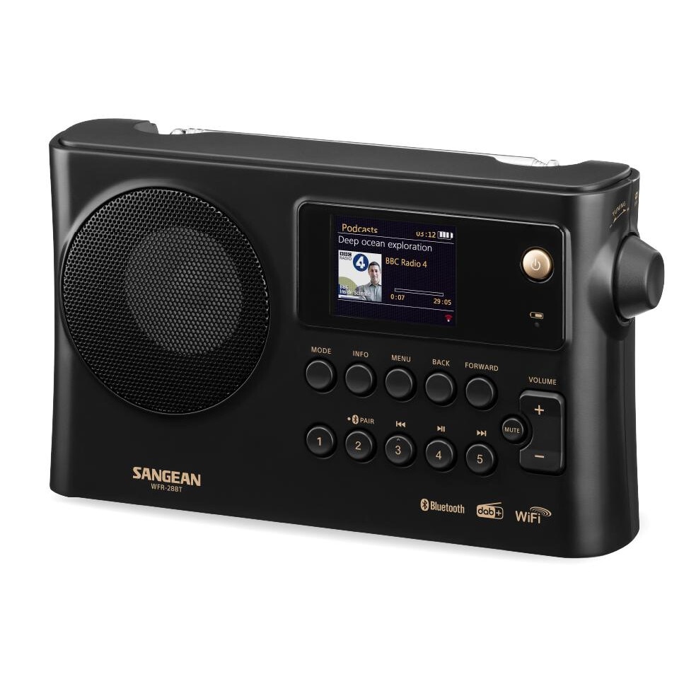 Radio Sangean WFR-28BT, portabil, Bluetooth, internet, negru ...