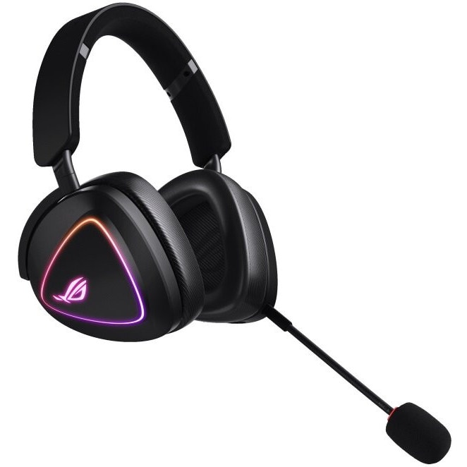 Casti PC ASUS ROG Delta II, wireless, negru, pentru gameri, cu microfon ...