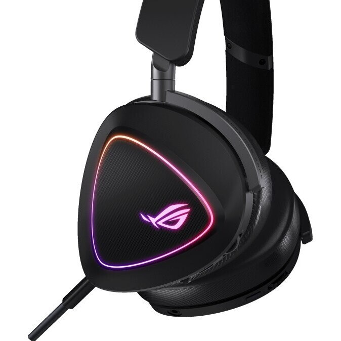 Casti PC ASUS ROG Delta II, wireless, negru, pentru gameri, cu microfon ...