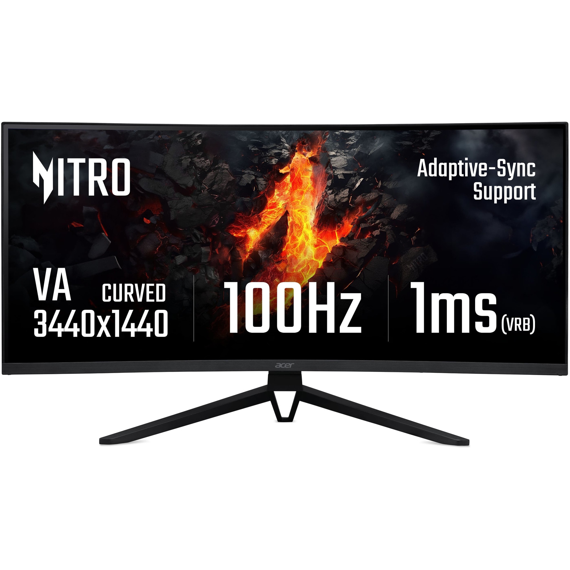 Acer Ívelt monitor, 34", 3440x1440px, 100Hz, Fekete - eMAG.hu